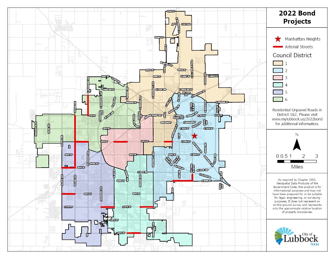 District Map Of Lubbock Texas Official Map City Of Lubbock, 1927